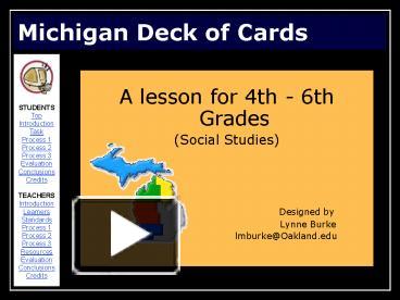 PPT – Michigan Deck of Cards PowerPoint presentation | free to view ...