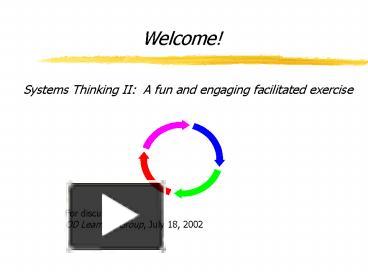 PPT – Systems Thinking II: A fun and engaging facilitated exercise ...