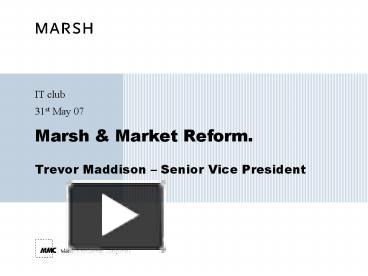 Marsh presentation | free to view