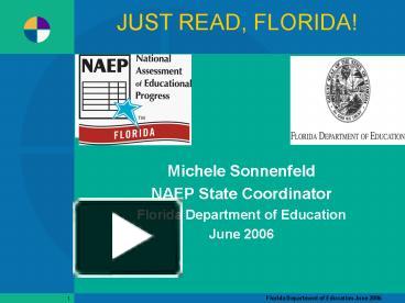 JUST READ, FLORIDA presentation | free to view