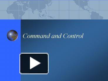 PPT – Command and Control PowerPoint presentation | free to view - id ...