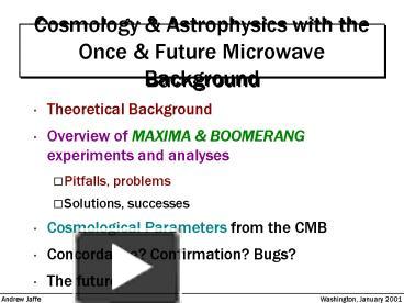 PPT – Cosmology PowerPoint presentation | free to view - id: a42f4-M2FkM