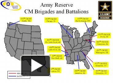 Army Reserve CM Brigades and Battalions presentation | free to download