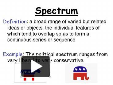 Spectrum presentation | free to view