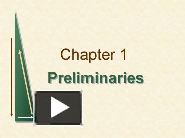 Preliminaries presentation | free to view