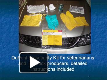 DuPont Biosecurity Kit for veterinarians and livestock producers ...