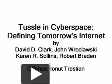 PPT – Tussle in Cyberspace: PowerPoint presentation | free to download ...