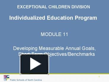 PPT – Individualized Education Program PowerPoint presentation | free ...