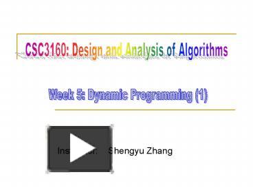 Instructor: Shengyu Zhang presentation | free to view