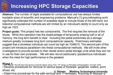 PPT – Increasing HPC Storage Capacities PowerPoint presentation | free ...