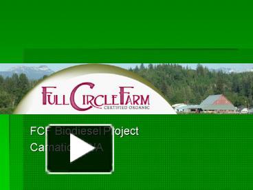 PPT – FCF Biodiesel Project PowerPoint presentation | free to view - id ...