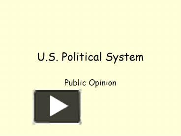 PPT – U.S. Political System PowerPoint presentation | free to view - id ...