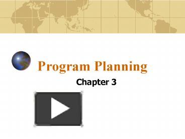 PPT – Program Planning PowerPoint presentation | free to view - id ...