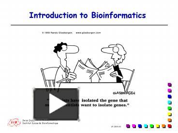 Introduction to Bioinformatics presentation | free to view