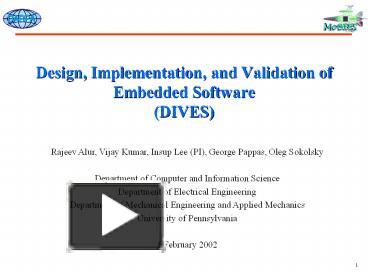 PPT – Design, Implementation, and Validation of Embedded Software ...