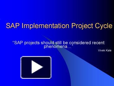 PPT – SAP Implementation Project Cycle PowerPoint presentation | free ...