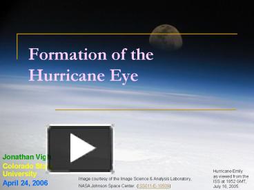 PPT – Formation of the Hurricane Eye PowerPoint presentation | free to ...
