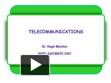 PPT – TELECOMMUNICATIONS PowerPoint presentation | free to download ...