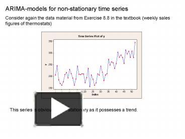 ARIMAmodels for nonstationary time series presentation | free to view