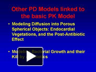 Other PD Models linked to the basic PK Model presentation | free to ...