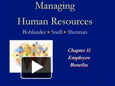 Managing Human Resources Bohlander Snell Sherman presentation | free to ...