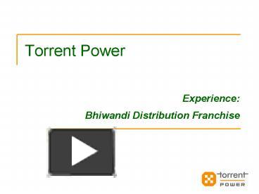Torrent Power presentation | free to view