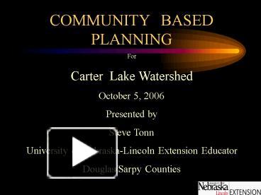 PPT – COMMUNITY BASED PLANNING PowerPoint presentation | free to ...