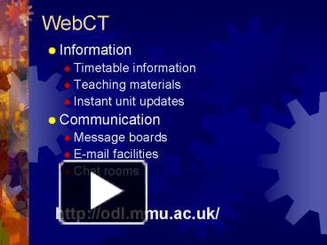 WebCT presentation | free to view