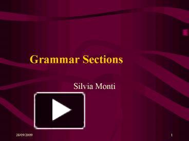 Grammar Sections presentation | free to view