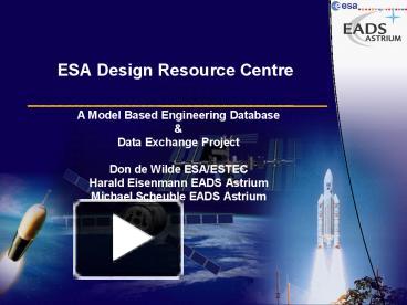 ESA Design Resource Centre presentation | free to view