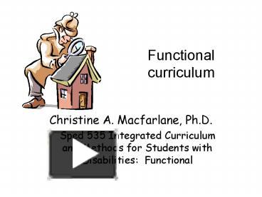 Functional curriculum presentation | free to view