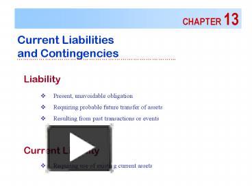PPT – Current Liabilities PowerPoint presentation | free to download ...
