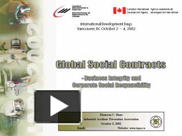 International Development Days presentation | free to view