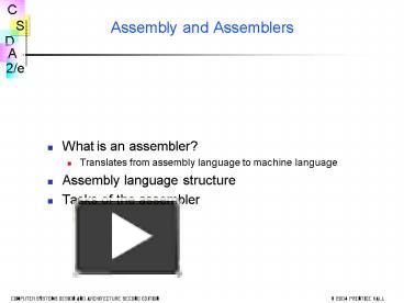 Assembly and Assemblers presentation | free to view