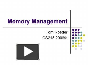 Memory Management presentation | free to download