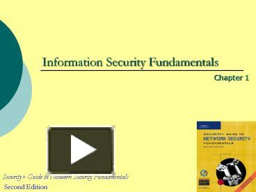 Information Security Fundamentals presentation | free to view