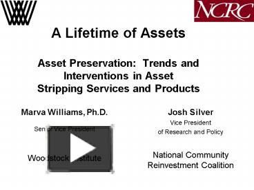 PPT – A Lifetime of Assets Asset Preservation: Trends and Interventions ...