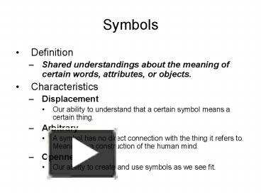 PPT – Symbols PowerPoint presentation | free to view - id: a806-YmEwM