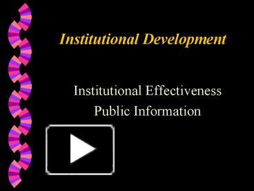 Institutional Development presentation | free to view