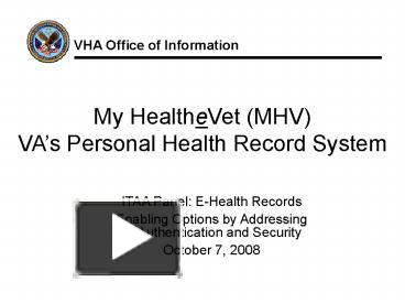 VHA Office of Information presentation | free to view