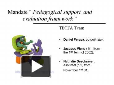 PPT – TECFA Team PowerPoint presentation | free to download - id: a821b ...