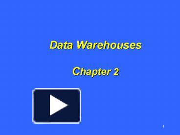 PPT – Data Warehouses Chapter 2 PowerPoint presentation | free to view ...