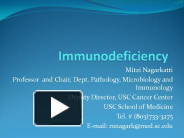 PPT – Immunodeficiency PowerPoint presentation | free to view - id ...