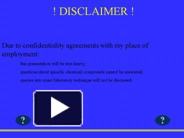 DISCLAIMER presentation | free to view