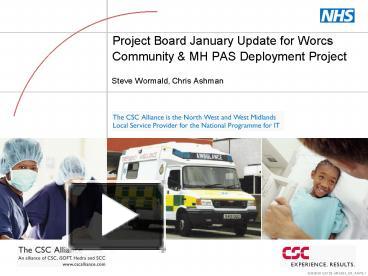 PPT – Project Board January Update for Worcs Community PowerPoint ...