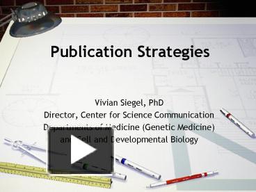 Publication Strategies presentation | free to view