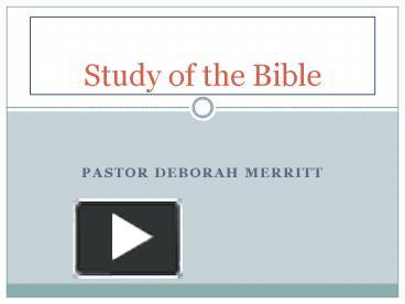 PPT – Pastor Deborah Merritt PowerPoint presentation | free to view ...