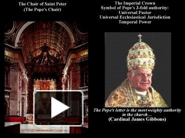 PPT – The Chair of Saint Peter PowerPoint presentation | free to view ...