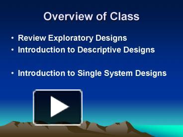 PPT – Overview of Class PowerPoint presentation | free to view - id ...