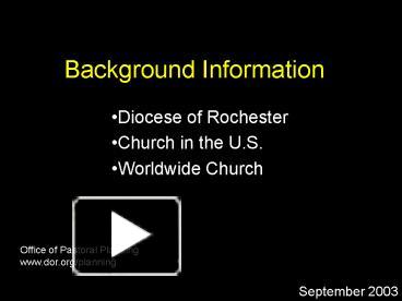 Background Information presentation | free to view